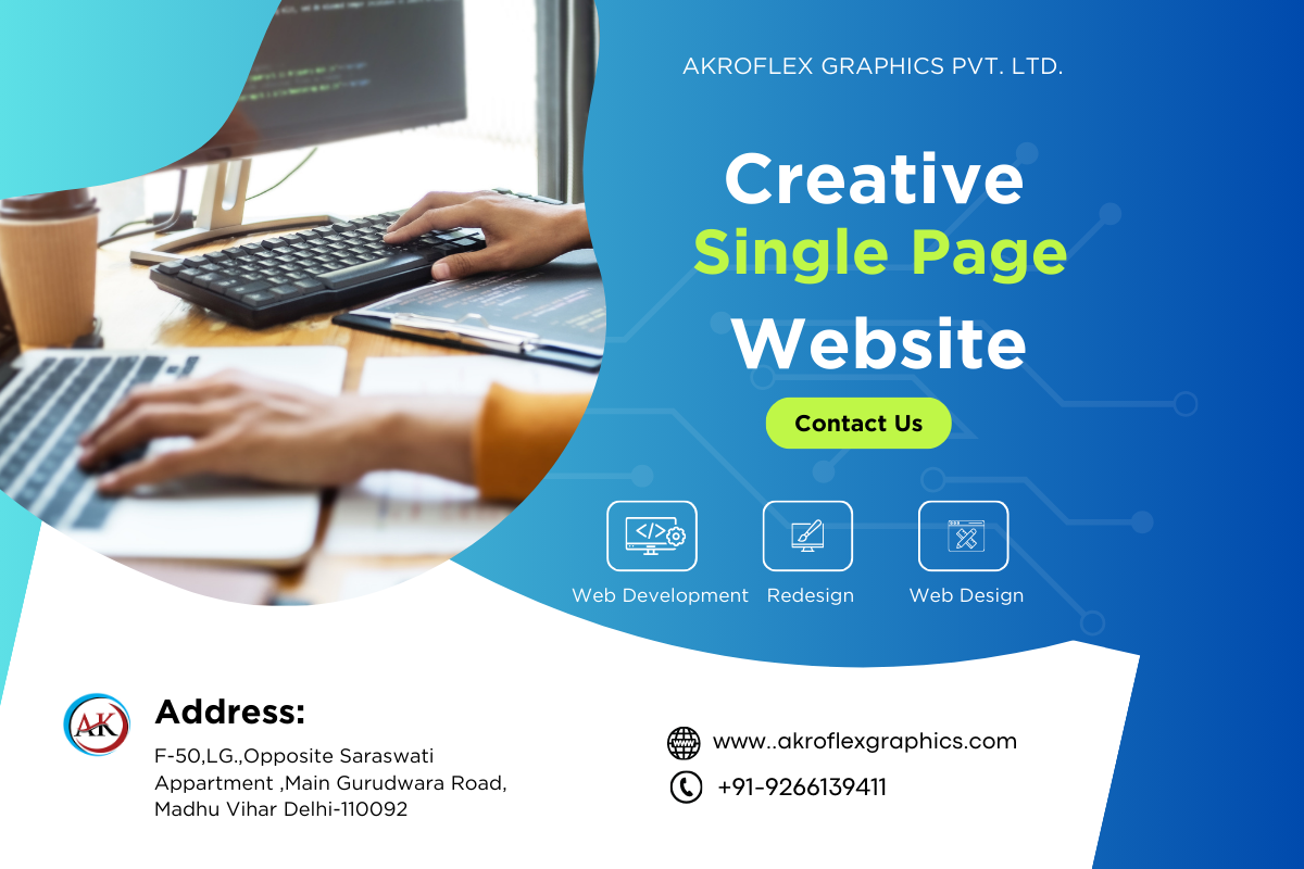 Akroflex Graphics pvt.ltd. – Single page website